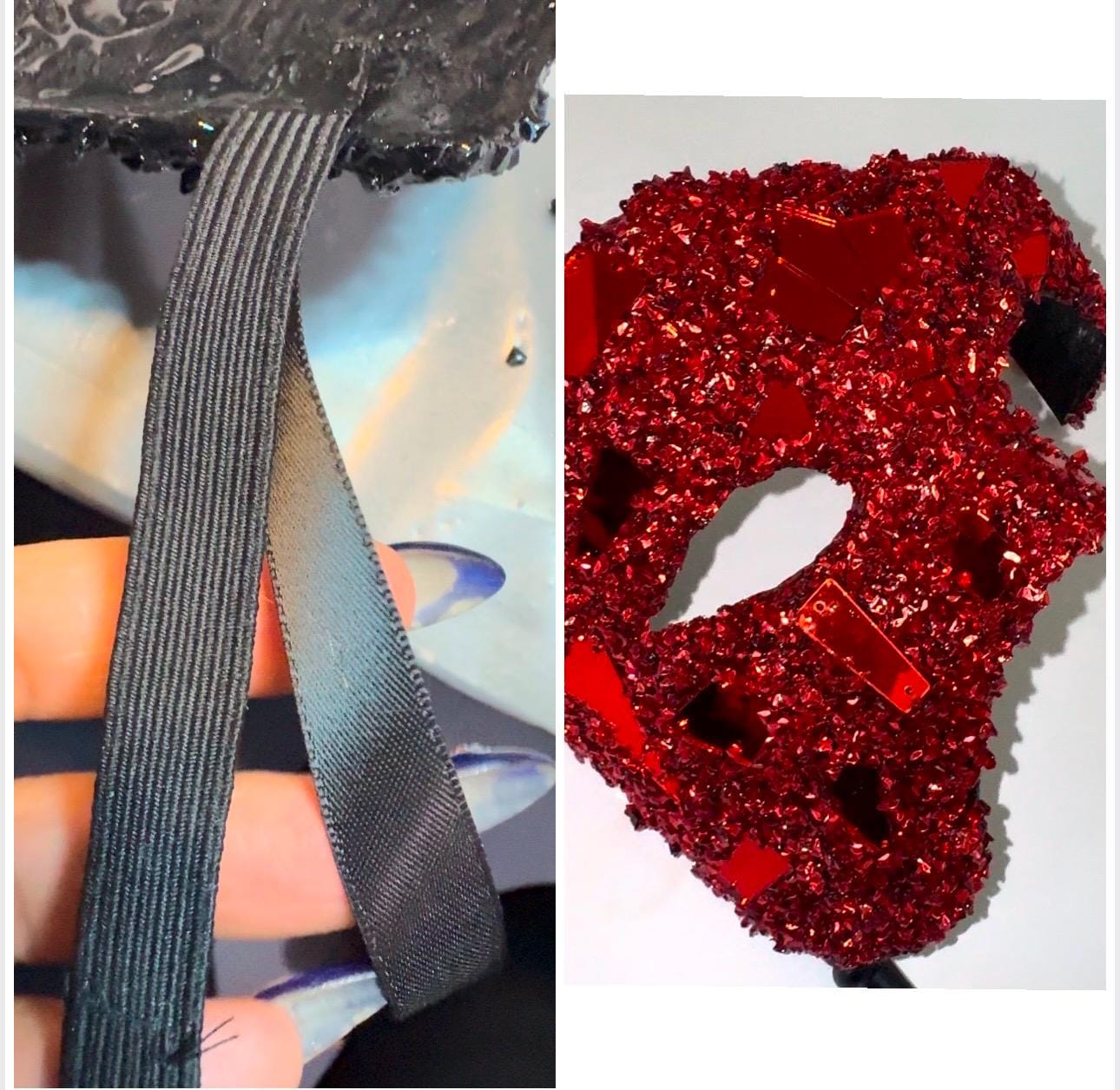 Red Makara Mirror Mask - Phantom of the Opera Version With Comfort Plus ...