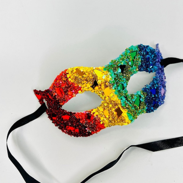 Rainbow Mask - Etsy UK