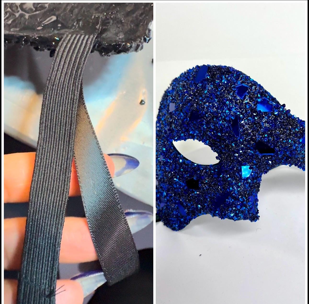 Blue Makara Mirror Mask, Phantom of the Opera With Comfort Plus ...