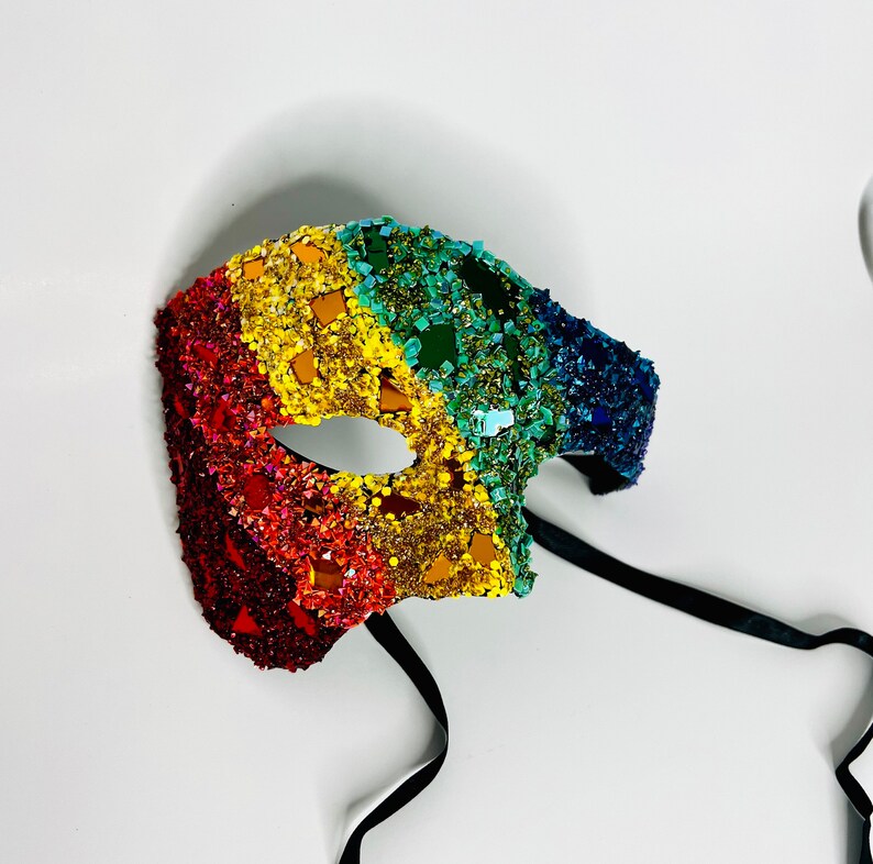 Makara Rainbow Mask Phantom of the Opera, Mirror Mask, Multicolored ...