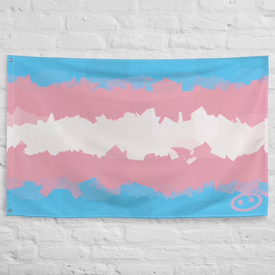 Transgender Flag Branded Print Gift Wall Art Pink Pride Month BDSM Kink ...