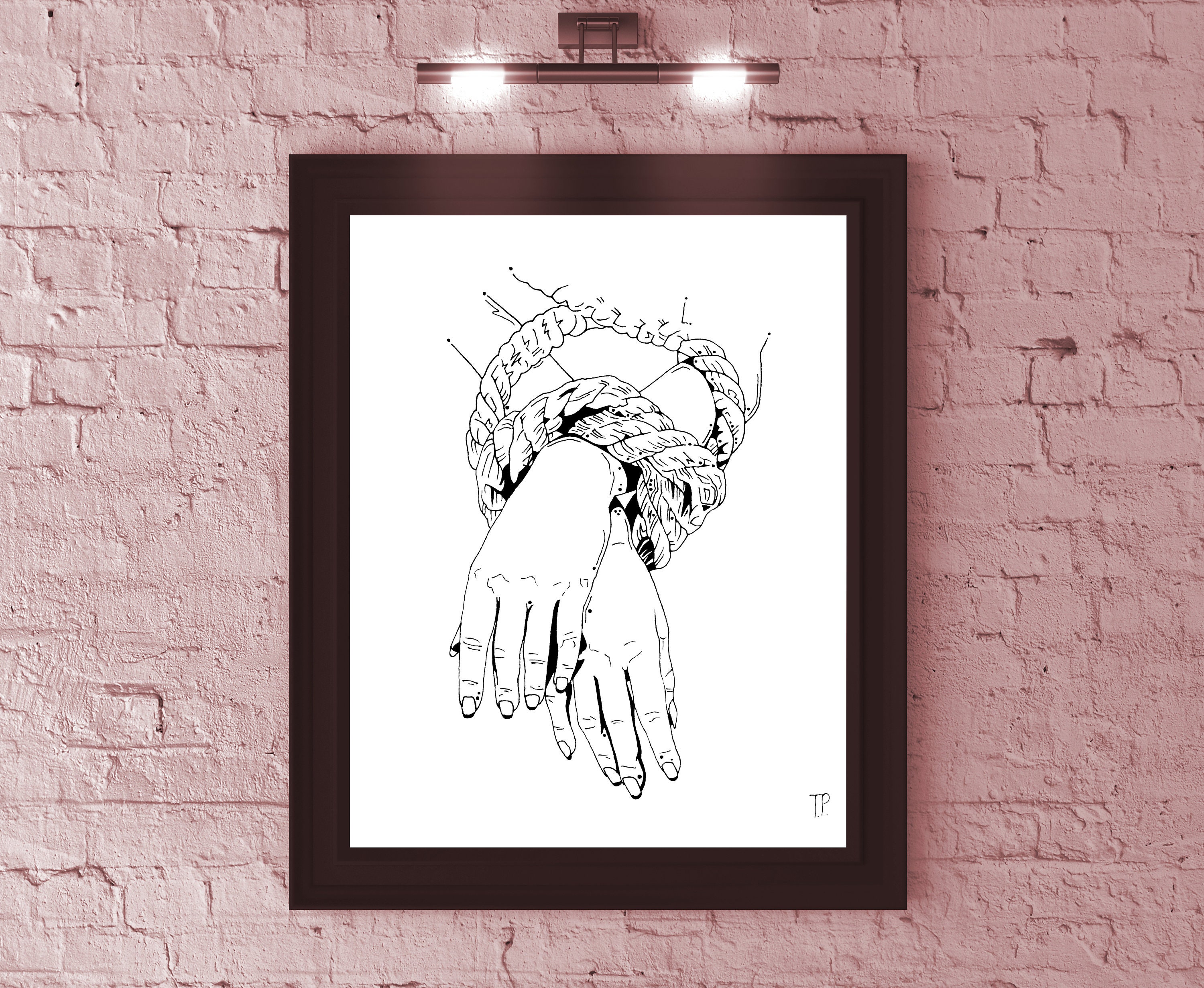 BDSM Wall Art Bedroom Hands Tied Shibari Rope - Etsy