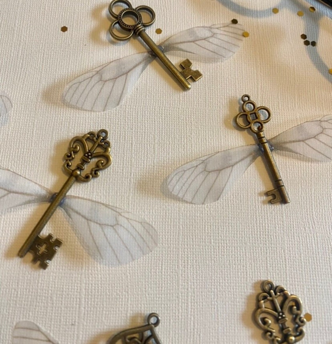 Large Flying Keys Antique Bronze Unique and Handmade - Etsy