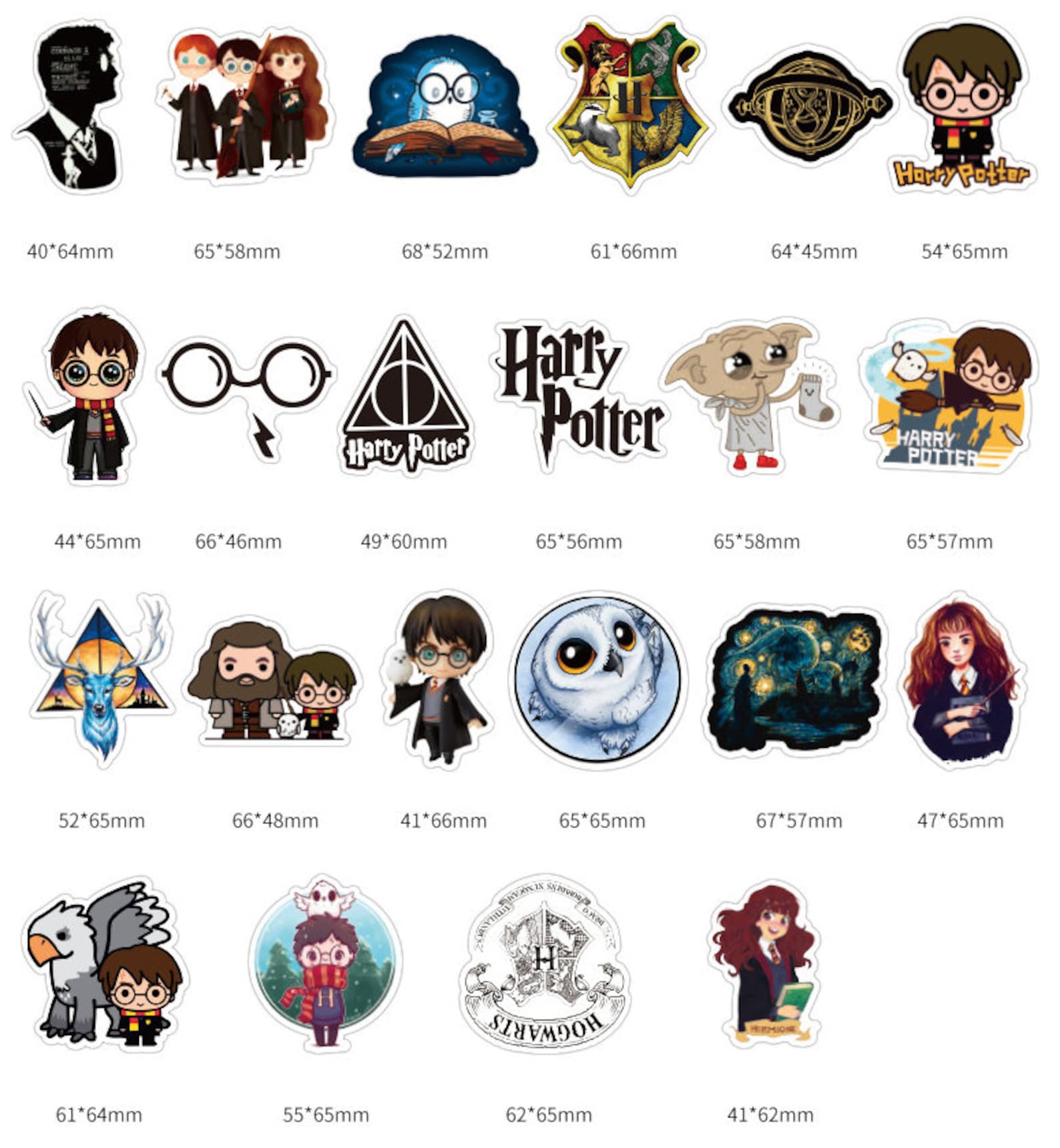 50 Pc. Wizard Sticker Pack - Magic World Stickers - Gift - Water Bottle ...