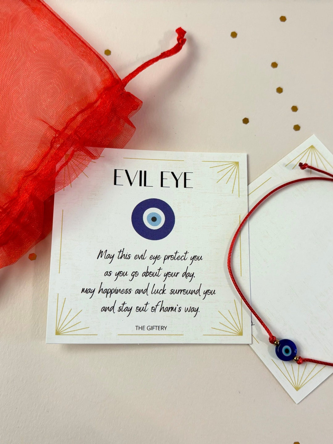 Evil Eye Bracelet Gift Card & Bag Included - Etsy