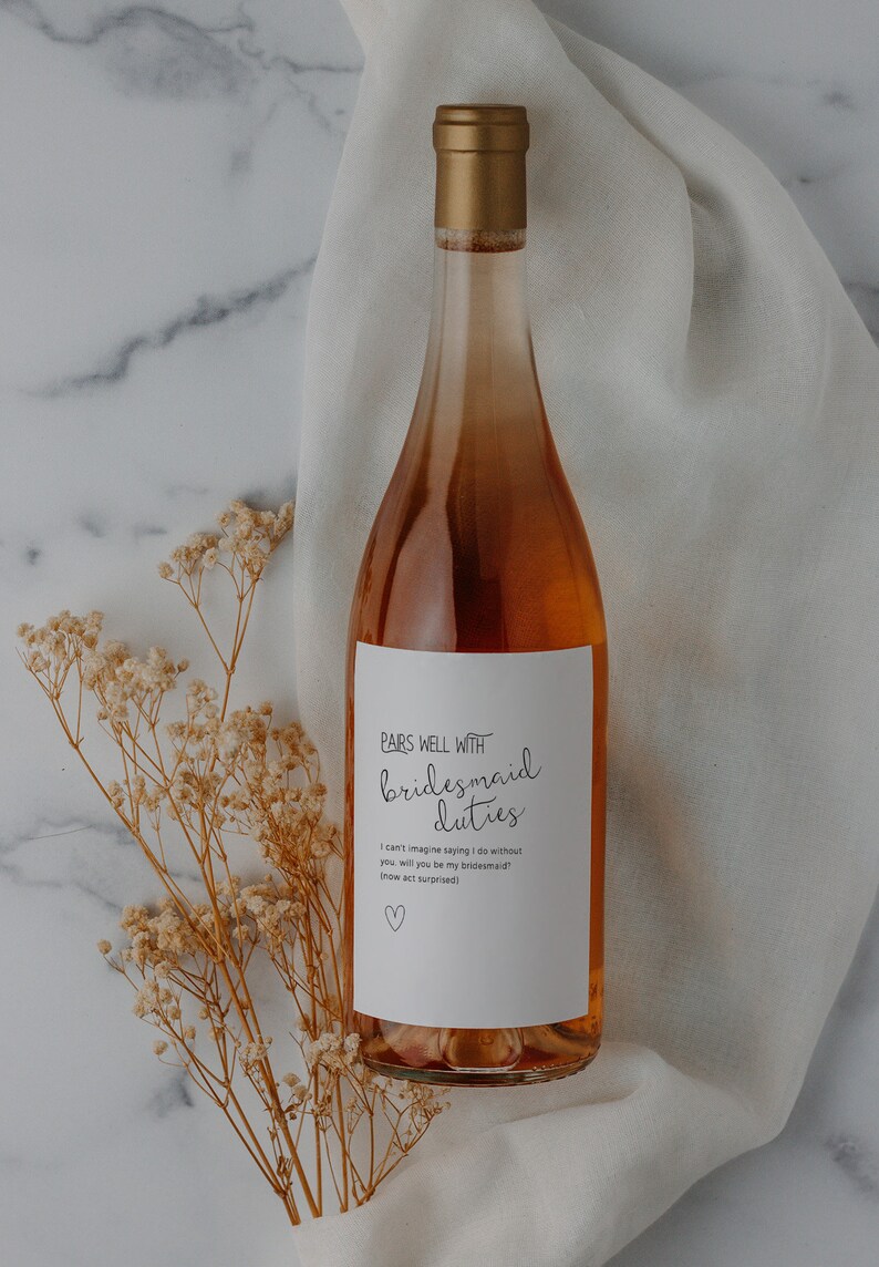 Bridesmaid Proposal Bottle Sticker - Etsy