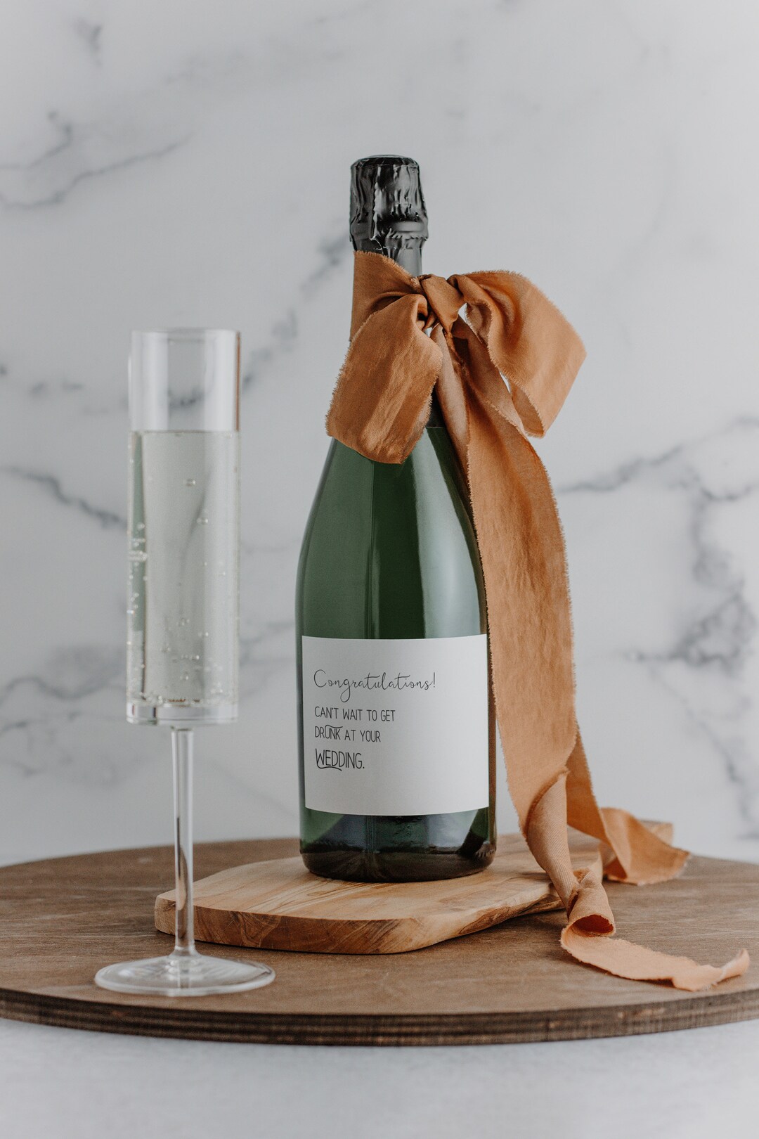 Engagement Congratulations Bottle Sticker - Etsy