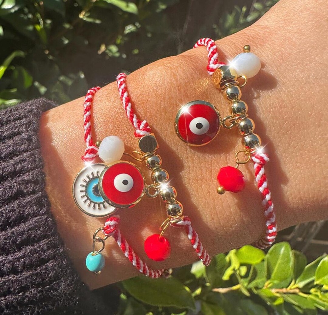 Red String Evil Eye Adjustable - Etsy
