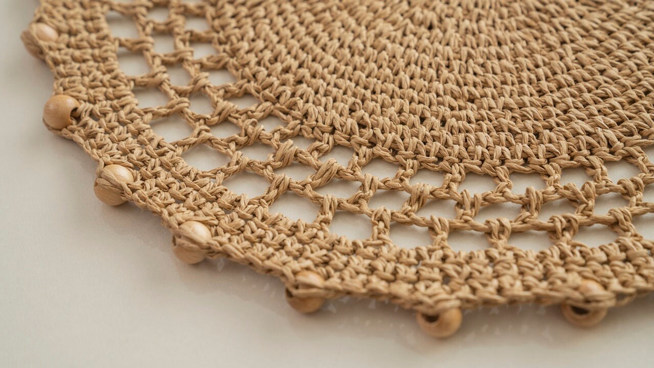 Supla Set of 2-6, Jut Rope American Handmade Crochet Round Plate Set ...