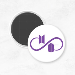 BTS ARMY Logo Infinity Sign 2.25 Button Pin Magnet - Etsy Australia