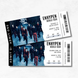 Personalized Enhypen Concert Ticket | Physical Souvenir Ticket - Etsy