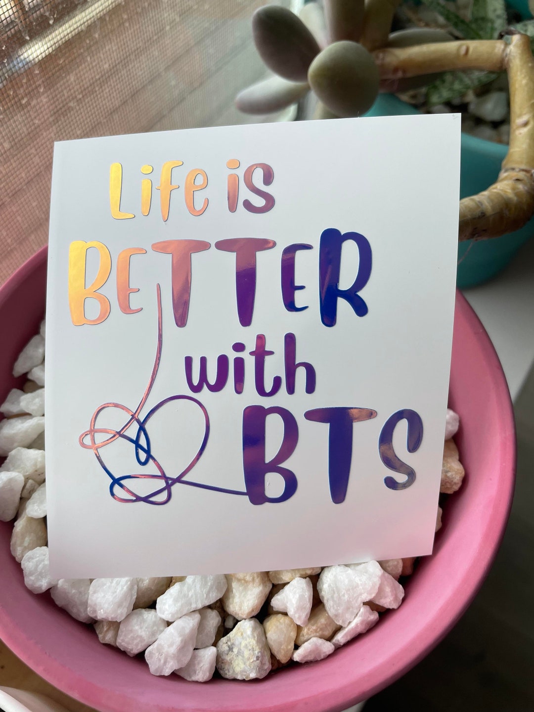 BTS Vinyl Decal Life is Better With BTS Sticker BT21 Sticker Bangtan ...