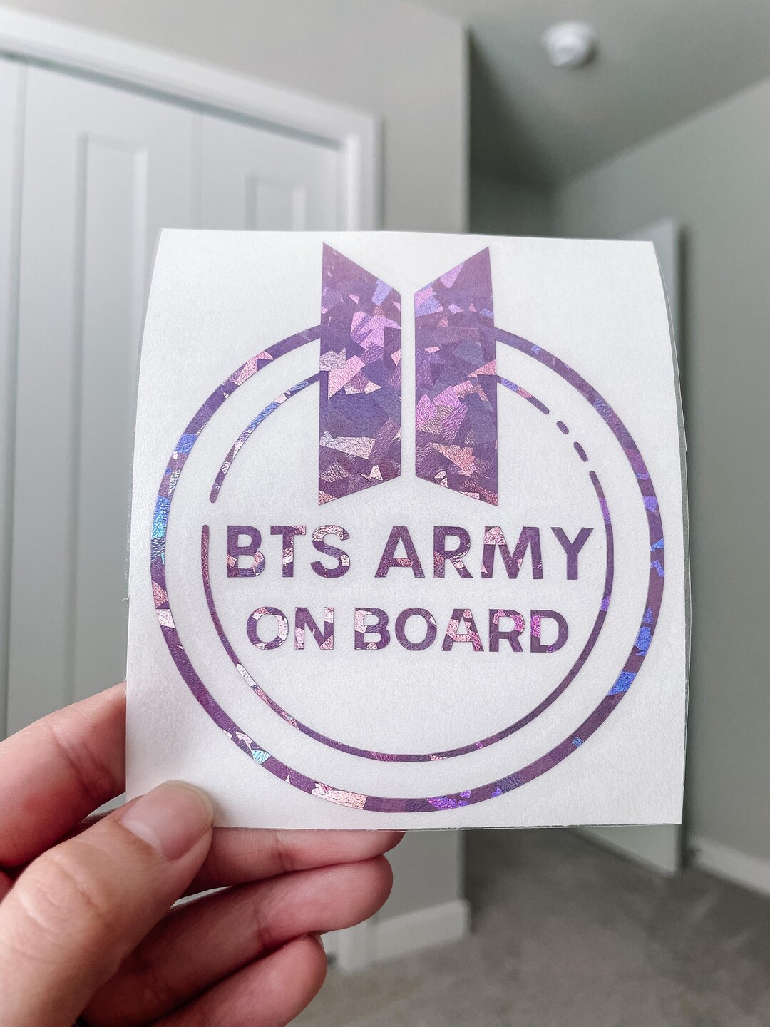 BTS Army on Board Sticker Car Window Decal Bangtan - Etsy Australia