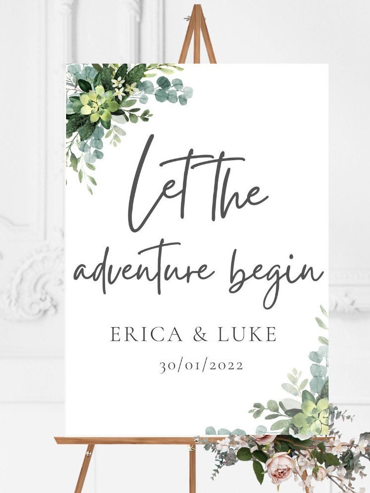 Elegant Wedding Sign Printable, Printable Digital File, Customisable ...