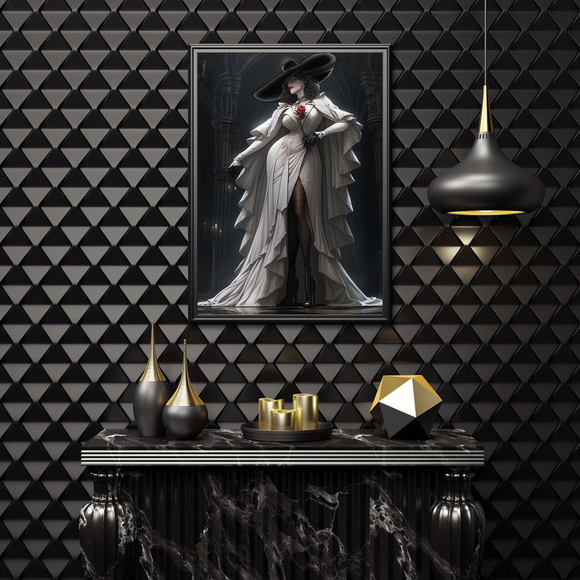 Lady Dimitrescu, Resident Evil Inspired Poster Glossy Poster Paper A3 ...