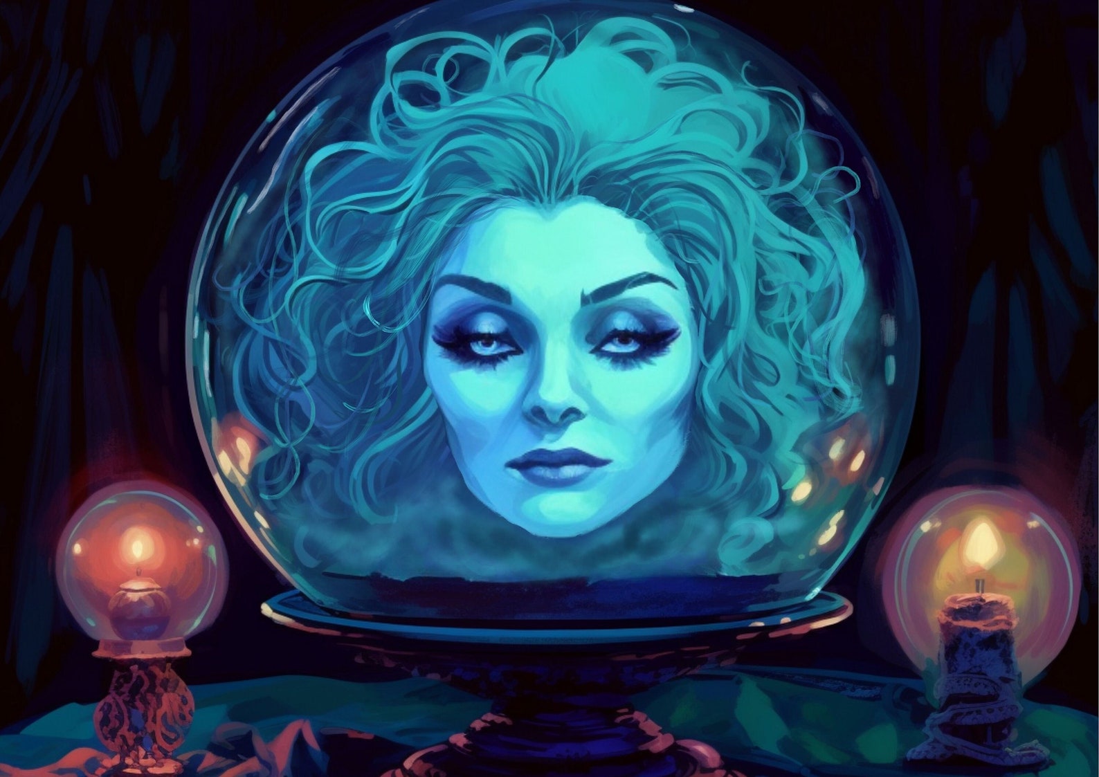 Haunted Mansion - Madame Leota Art - Digital Art File for Instant ...