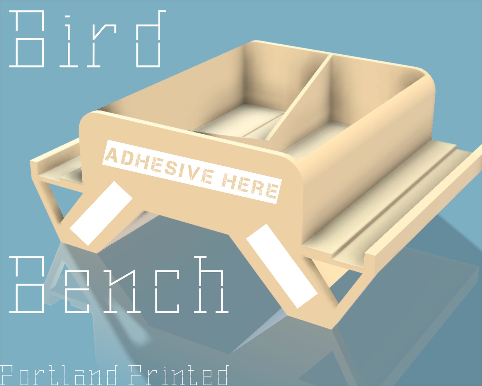 Window Bird Feeder Picnic Table Bench the 3D Printed Bird - Etsy