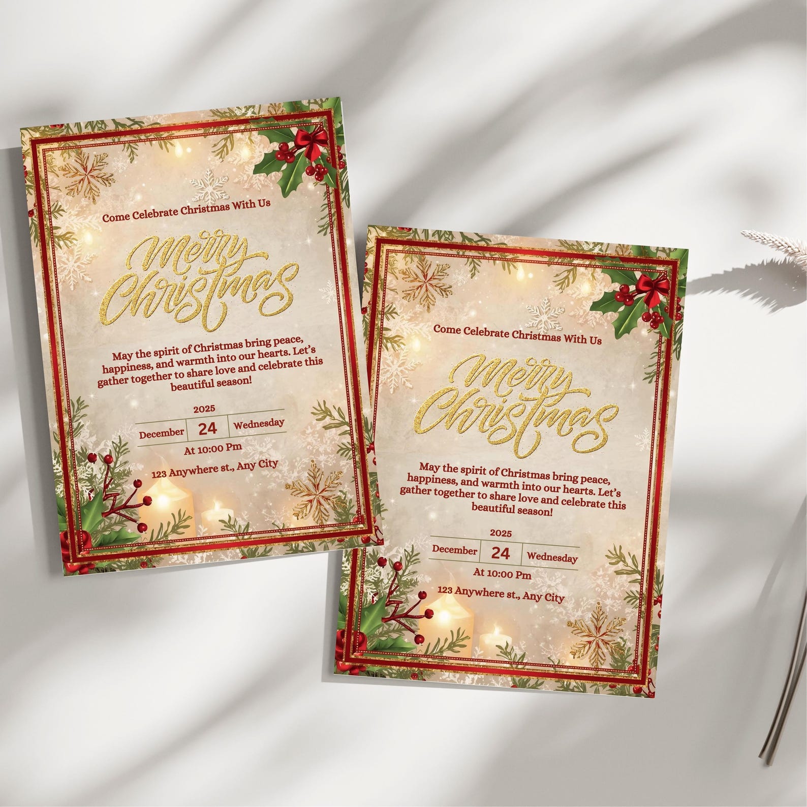 Christmas Party Invitation 2025 | Printable Holiday Invite Card ...