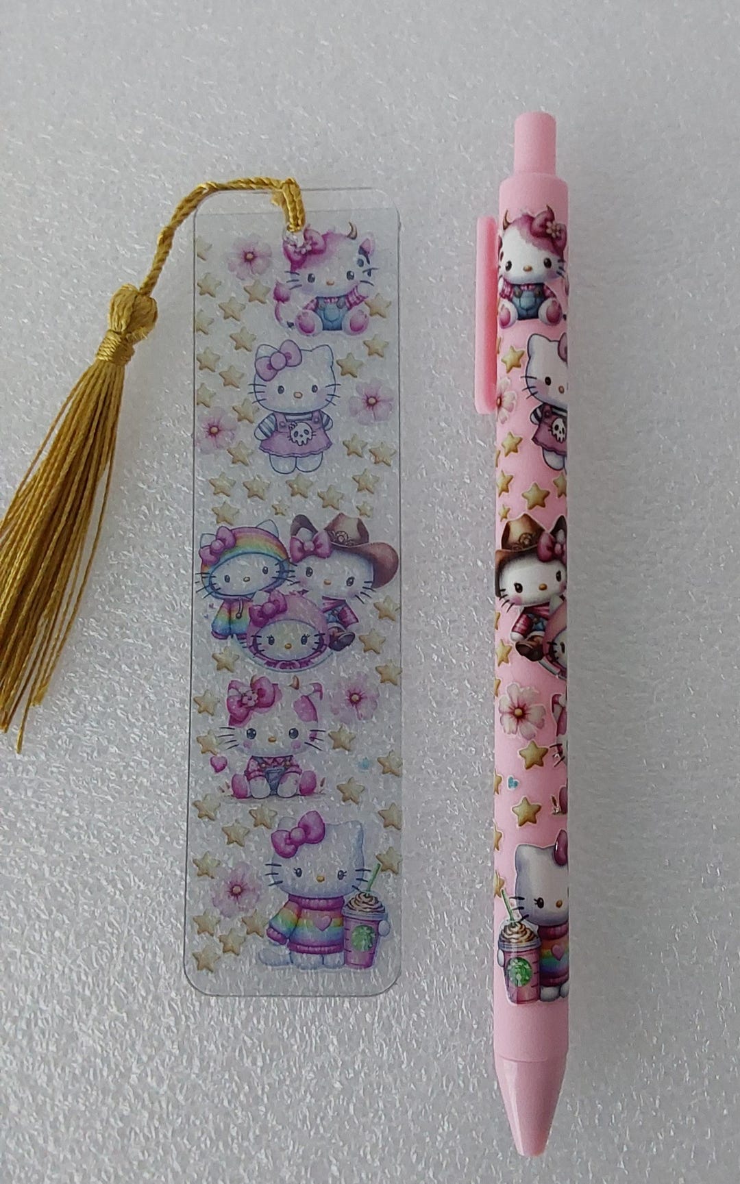 Hello Kitty Bookmark and Pen,kitty Pen Set,hello Kitty Stocking Filler ...