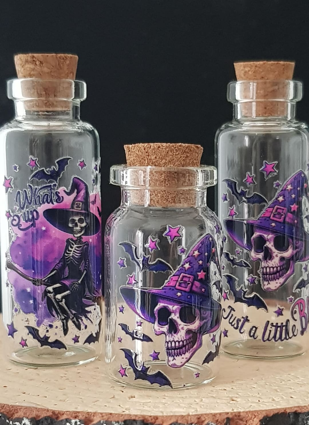Halloween Witch Potion Bottles: Spooky Gothic Glass Vials - Etsy