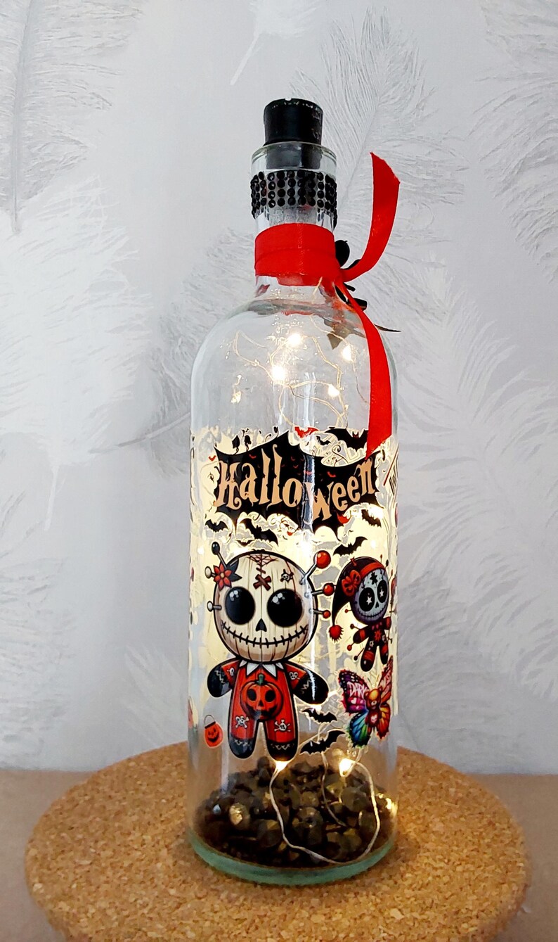 Valentines Voodoo Doll Fairy Lights Bottle, Goth Home Decor - Etsy UK
