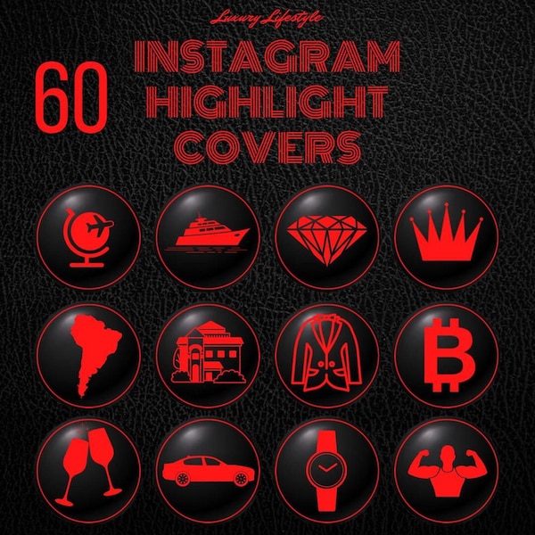 Red Instagram Highlights - Etsy