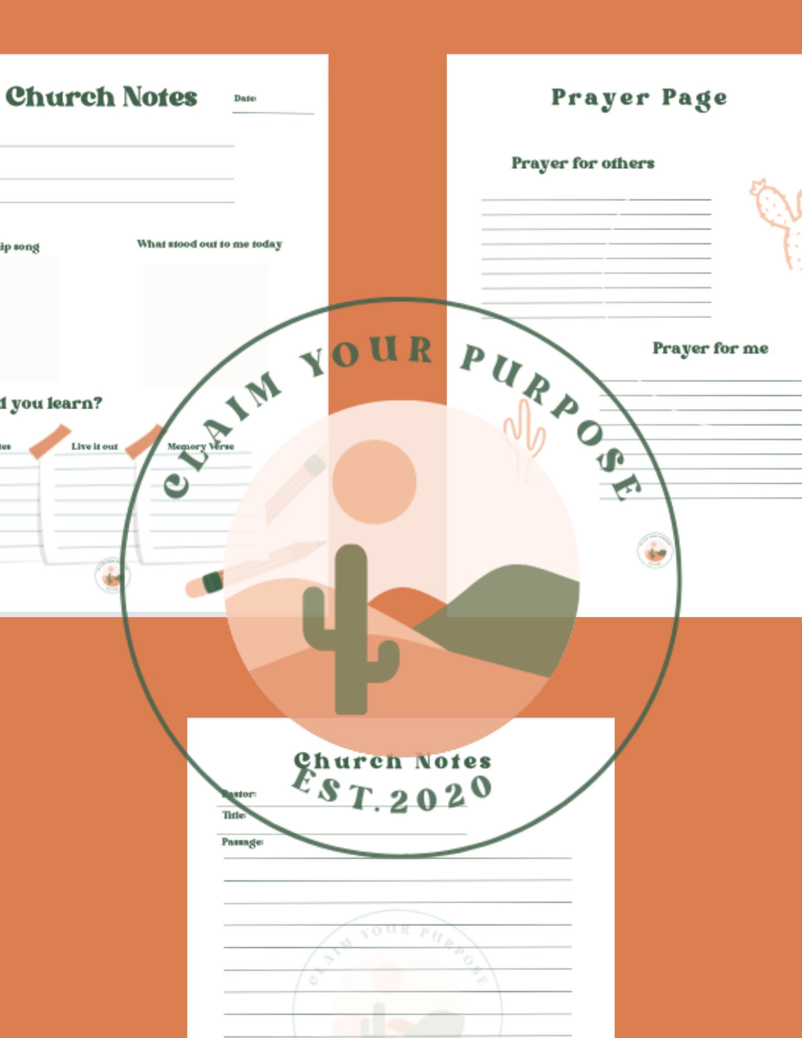 Sermon Notes | Church Notes | Printable | Digital Downloads - Etsy
