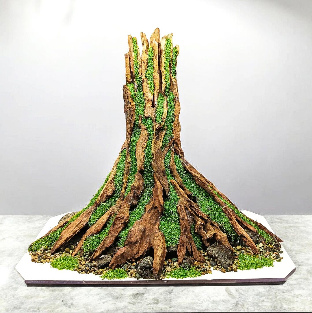Bonsai Tree Stump Fake Moss, Aquarium Driftwood, Bonsai Driftwood, Fish ...