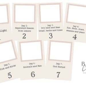 Blank Creation Flashcards | DIY Flashcards| Days of Creation Flashcards ...