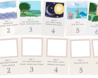 Blank Creation Flashcards | DIY Flashcards| Days of Creation Flashcards ...