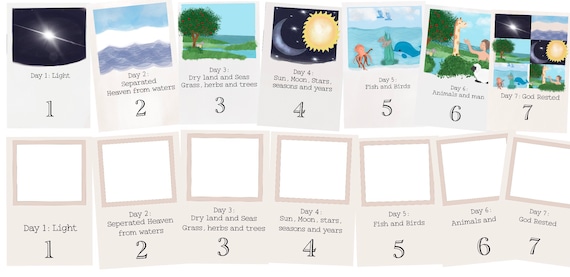 Creation Flashcards Bundle DIY Flashcards Days of Creation - Etsy