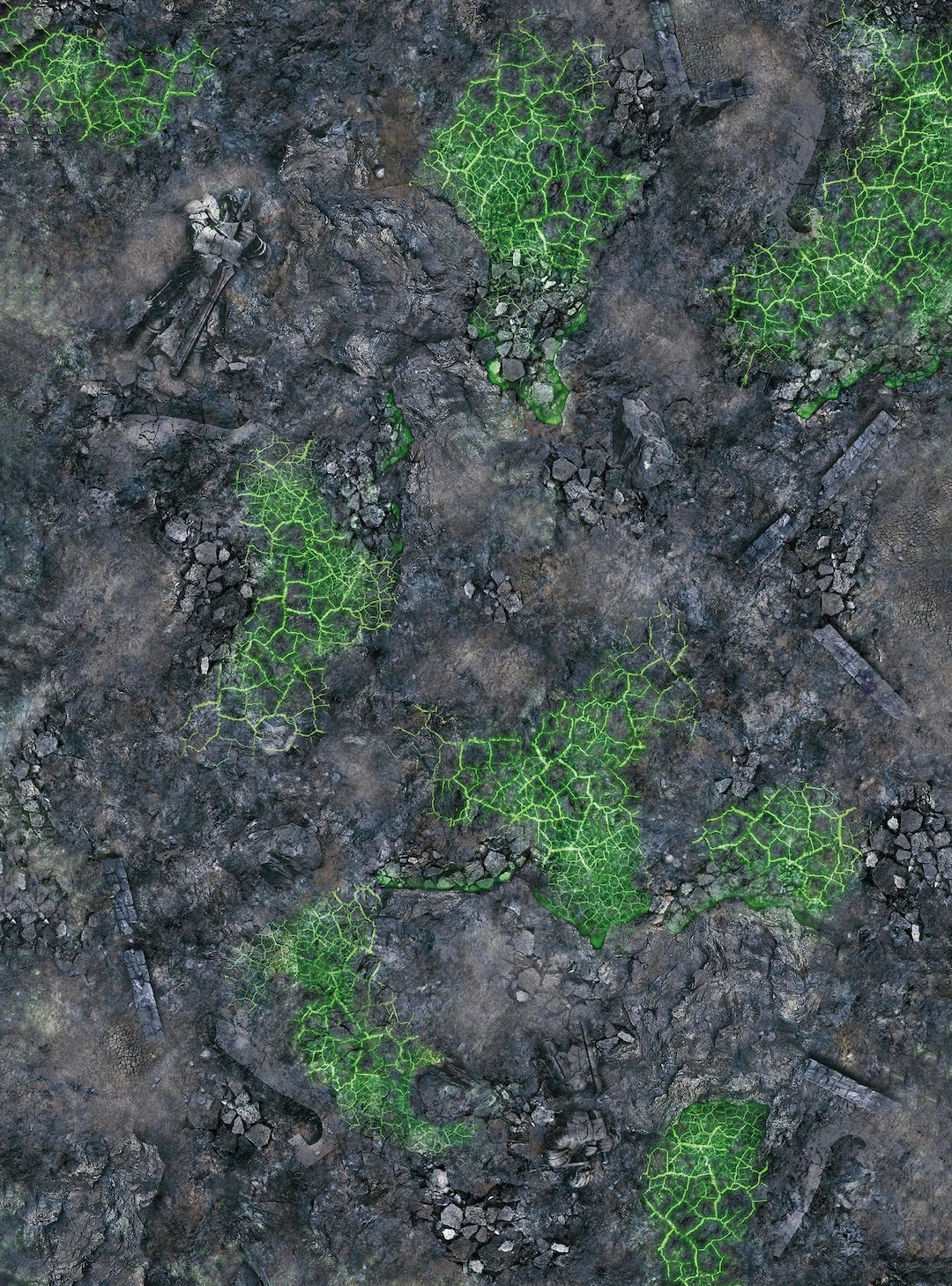 Green Blight Battlefield 44”x60” / 112x152 Cm - Rubber Mat Compatible ...