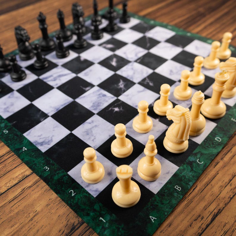Rubber Mat for Chess and Checkers 36x36 Cm / 14,1"x14,1" - Marble - Etsy