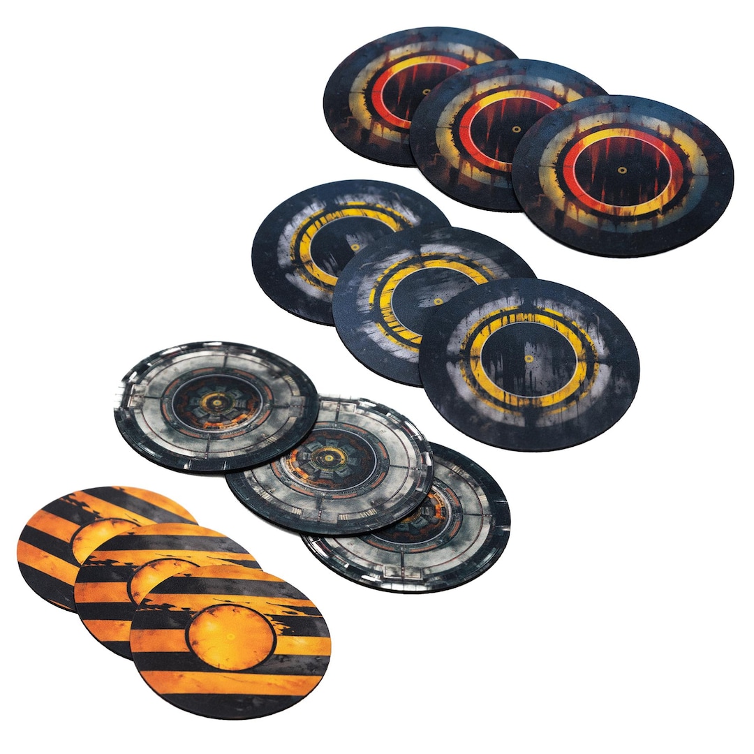 Rubber Objective Markers Compatible With Warhammer: Kill Team 9,1cm/3,5 ...