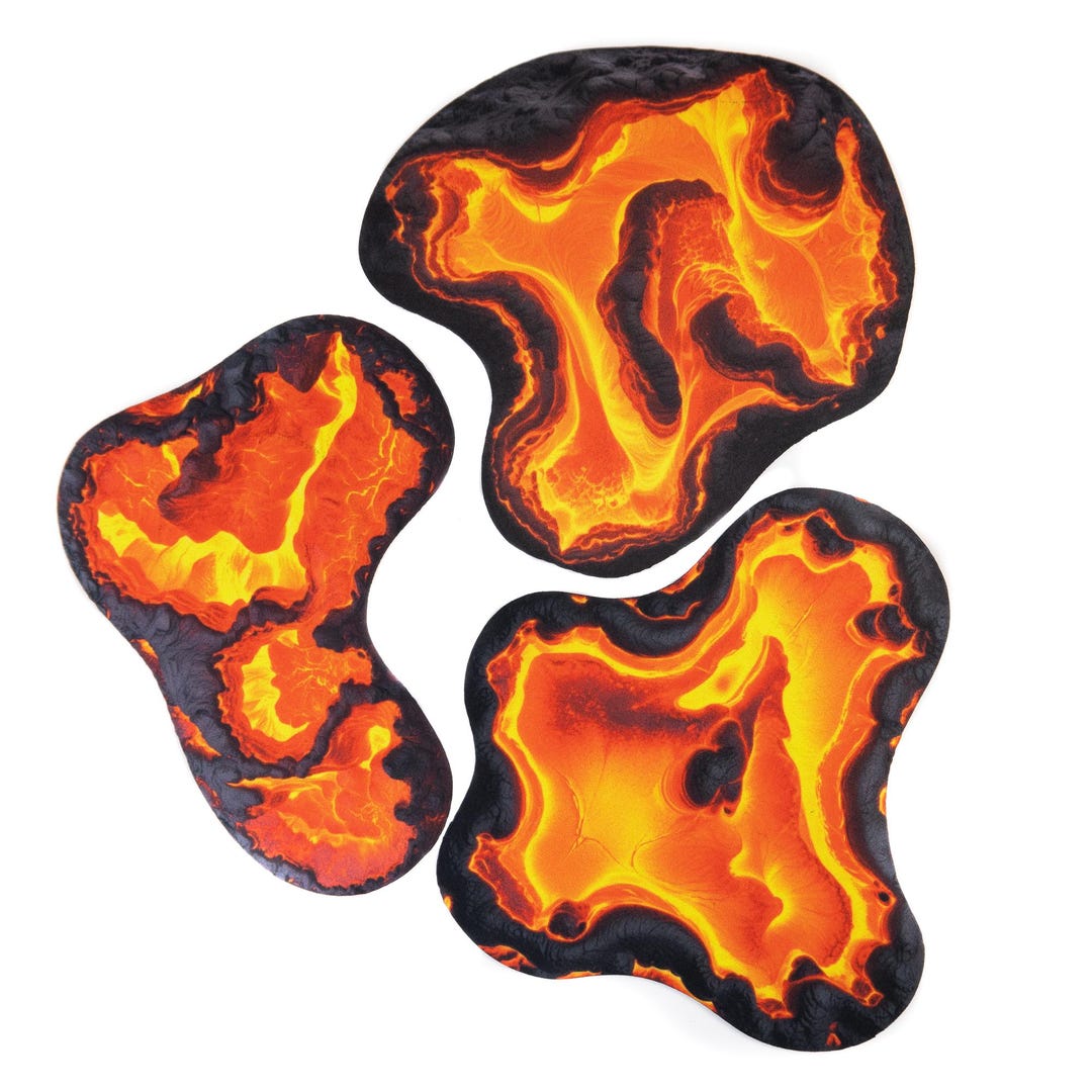 Rubber 2D Terrain Set - Lava Lakes - Etsy