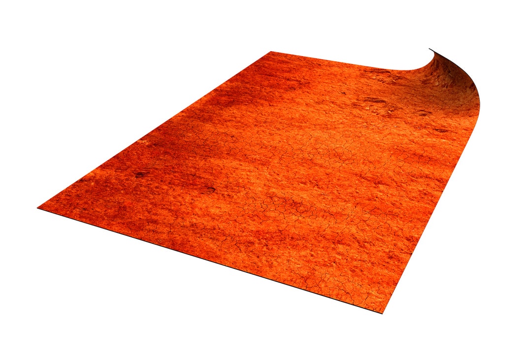 Red Desert 44x30 / 112x76 Cm Warhammer 40K Rubber Mat for Battle Games ...