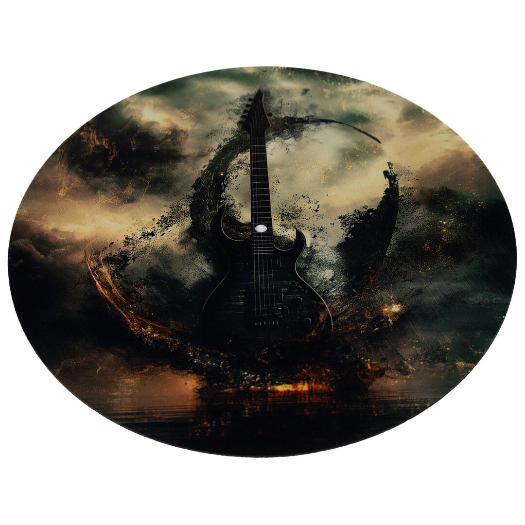 Slip Mat - Rubber Record Mat "guitar" - Turntable, Gramophone Mat 30,5 ...