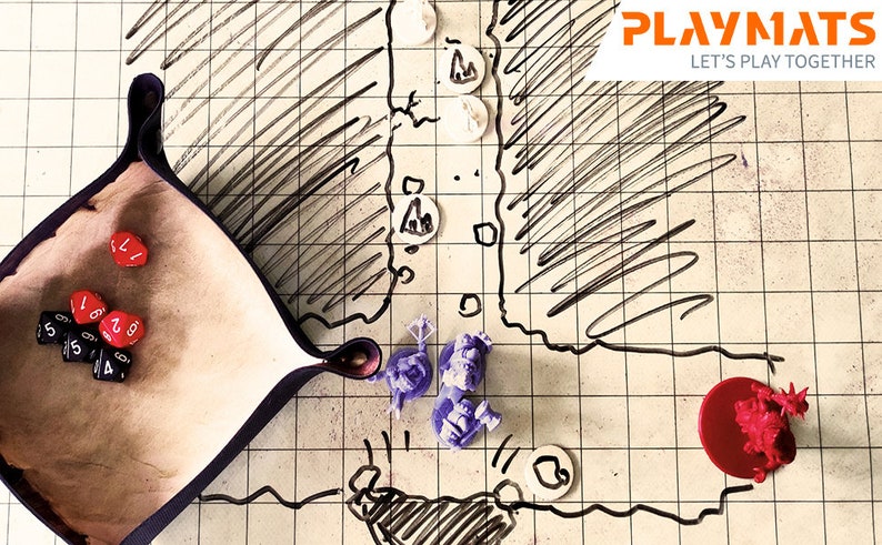 Dry-erase RPG Mat 50x50cm With Grid Dry Wipe Battlemat for - Etsy