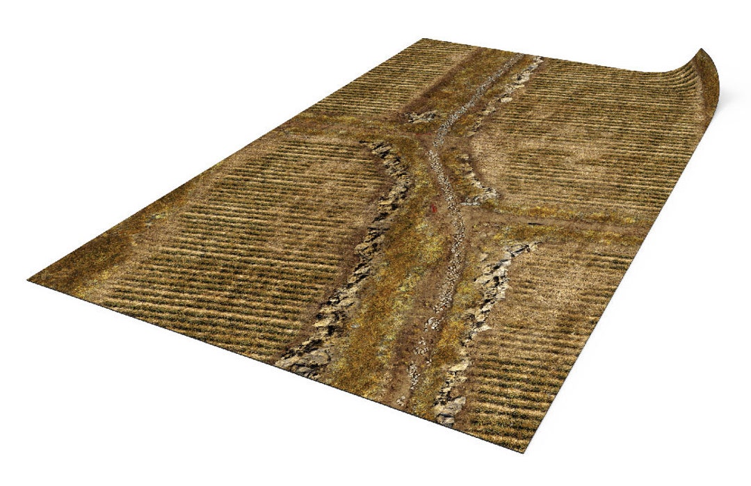 Rice Fields 72x48 / 183x122 Cm Bolt Action Rubber Mat for Battle Games ...