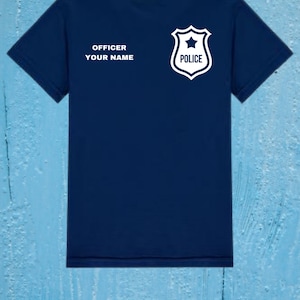 Kids Personalised Police Officer T Shirt - Etsy