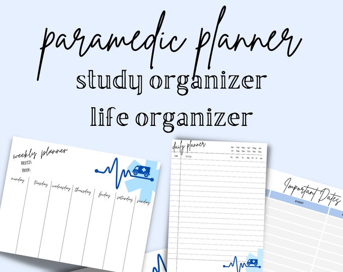 Paramedic Planner--printable Planner - Etsy