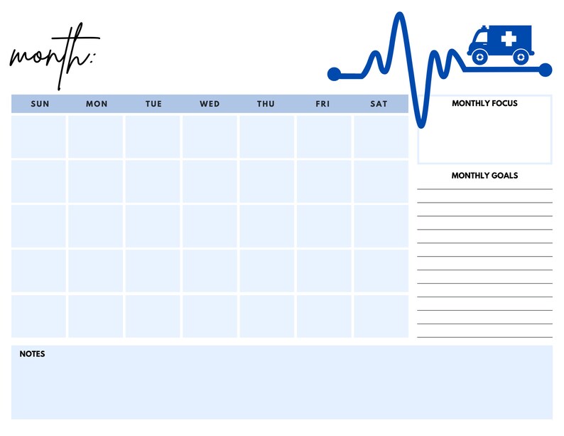 Paramedic Planner--printable Planner - Etsy