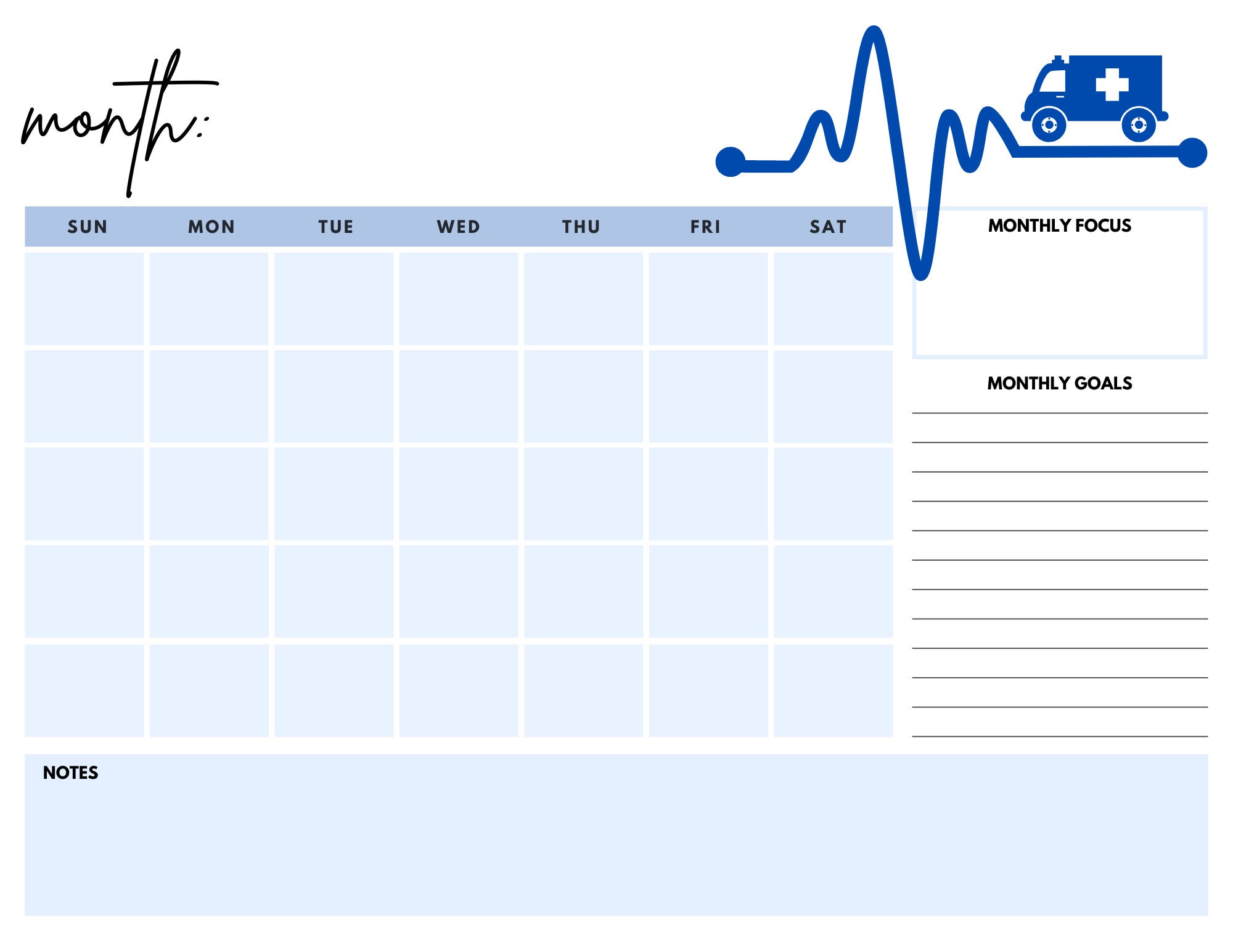 Paramedic Planner--printable Planner - Etsy