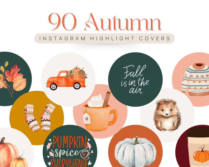 Instagram Highlight Covers Fall Instagram Story Covers Autumn Social ...