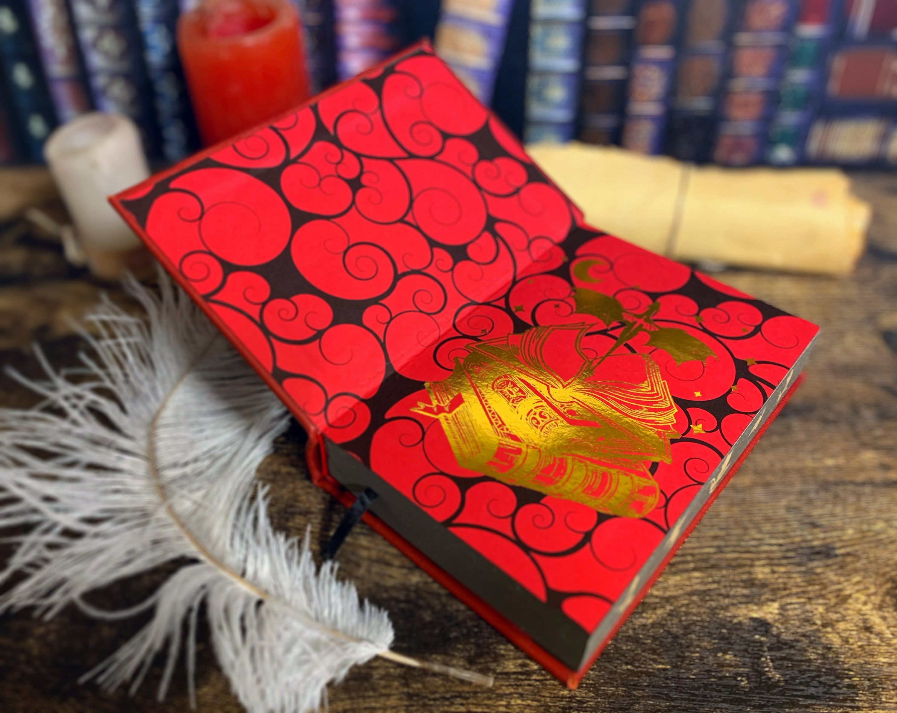 Fourth Wing, Hand Bound Book, Leather Bound Handmade, Gift, Sprayed ...