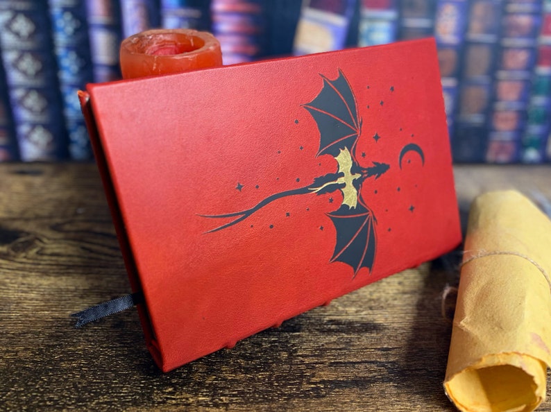 Fourth Wing, Hand Bound Book, Leather Bound Handmade, Gift, Sprayed ...
