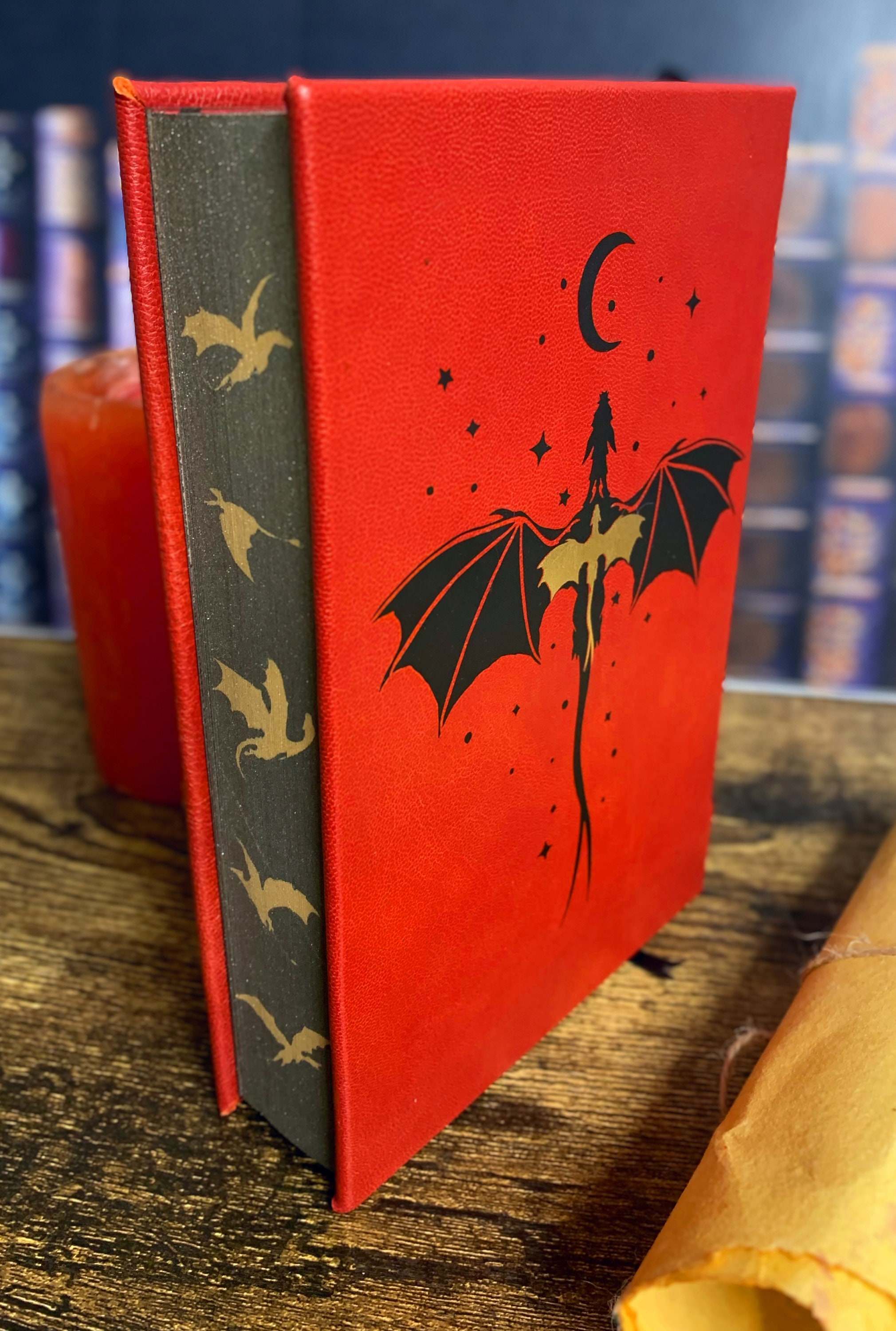 Fourth Wing, Hand Bound Book, Leather Bound Handmade, Gift, Sprayed ...