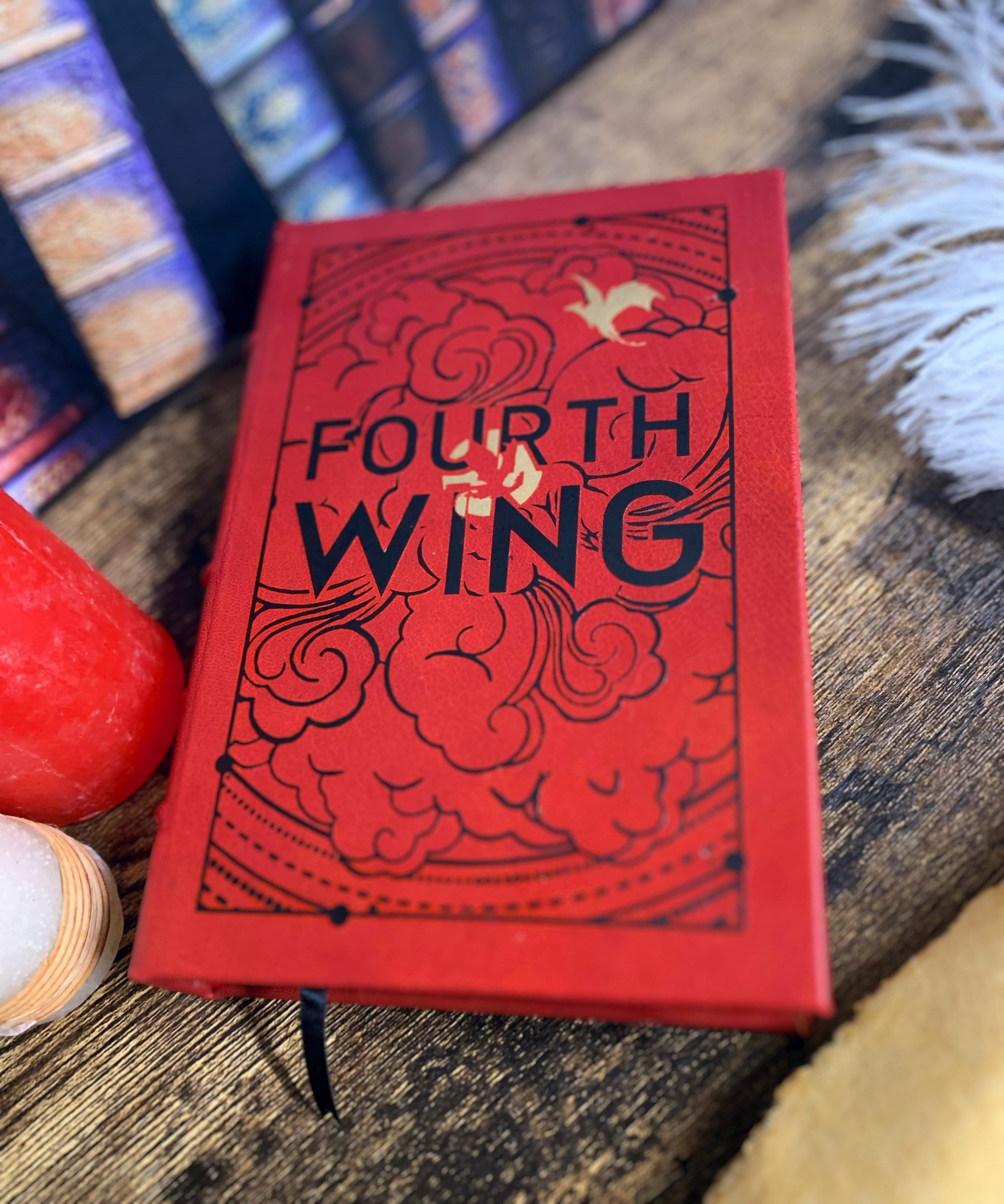 Fourth Wing, Hand Bound Book, Leather Bound Handmade, Gift, Sprayed ...