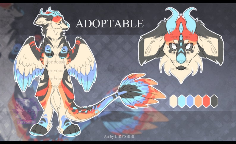 Dutch Angel Dragon Adoptable Furry Adopt Fursona/ Fursuit - Etsy