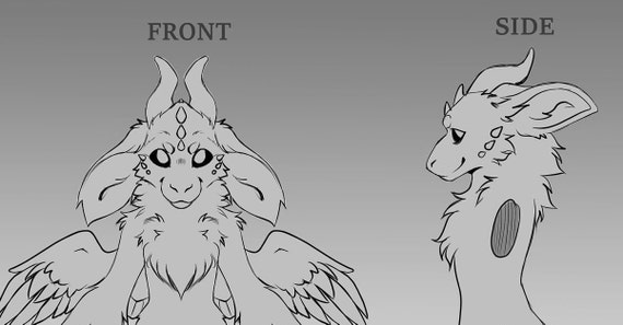 Dutch Angel Dragon Refference Sheet Base - Etsy